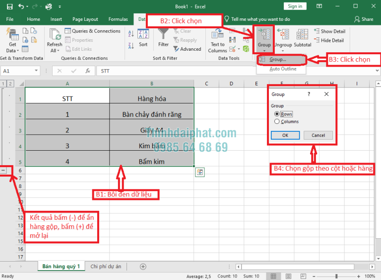 Làm Việc Với Nhiều Sheet Trong Excel - Văn phòng phẩm Thịnh Đại Phát